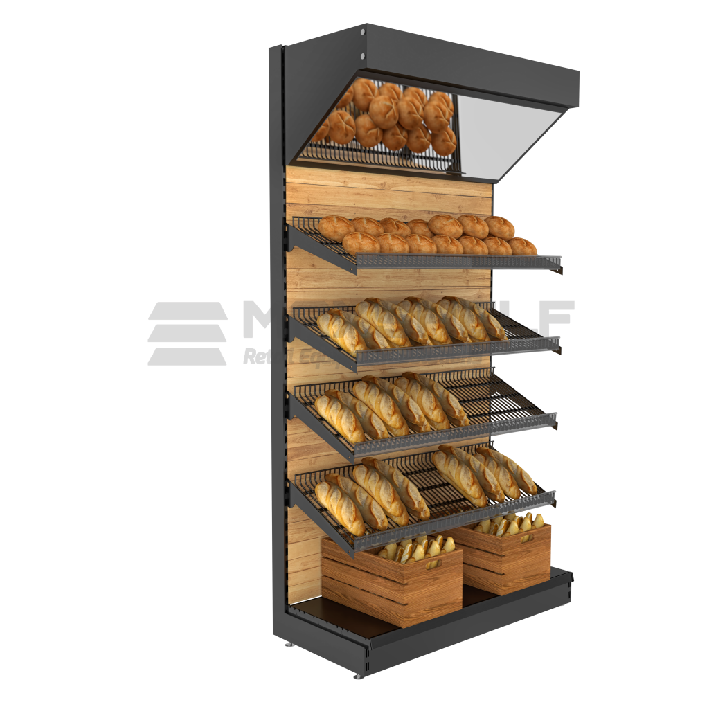Bread & Bakery Wall Bay with Mirror Canopy - Maxshelf - Retail ...
