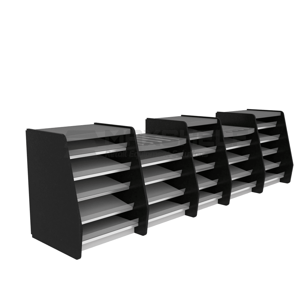 4m 2 DROPS SHOP COUNTER BLACK SIDE PANELS - Maxshelf - Retail Equipment ...