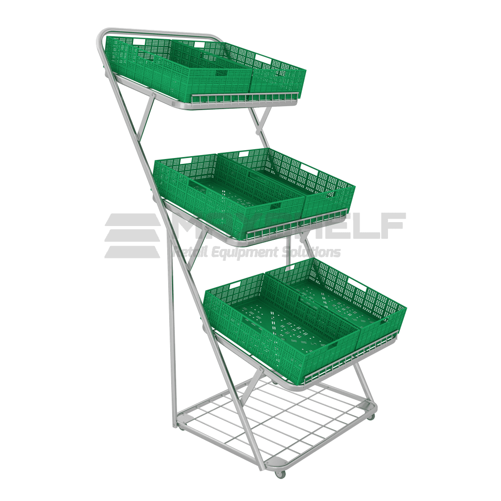 GALVANIZED FRUIT VEG UNIT SMALL - NO TRAYS - Maxshelf - Retail ...