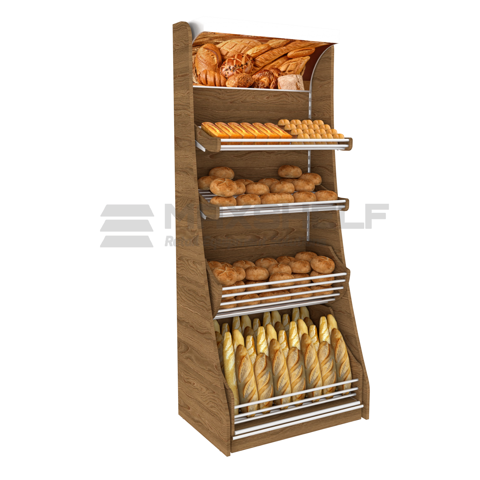 Wooden Bread & Bakery Display - Maxshelf - Retail Equipment Solutions