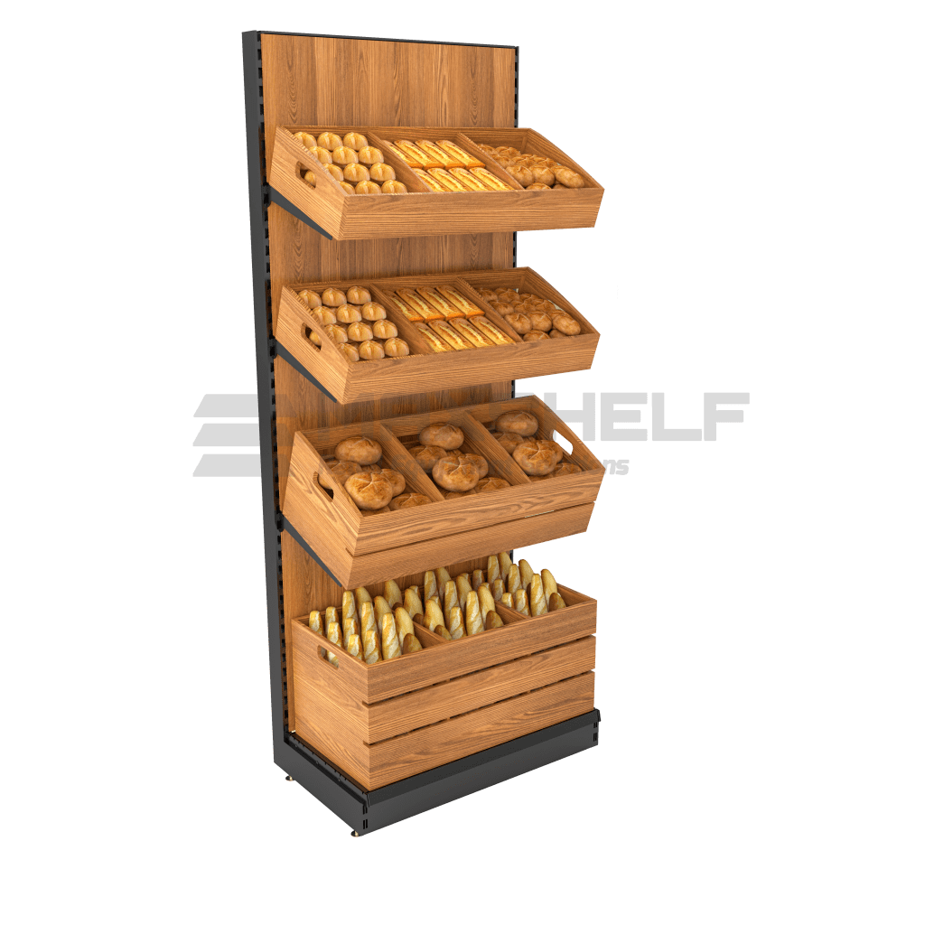 Natural Wood Bread & Bakery Display - Maxshelf - Retail Equipment Solutions