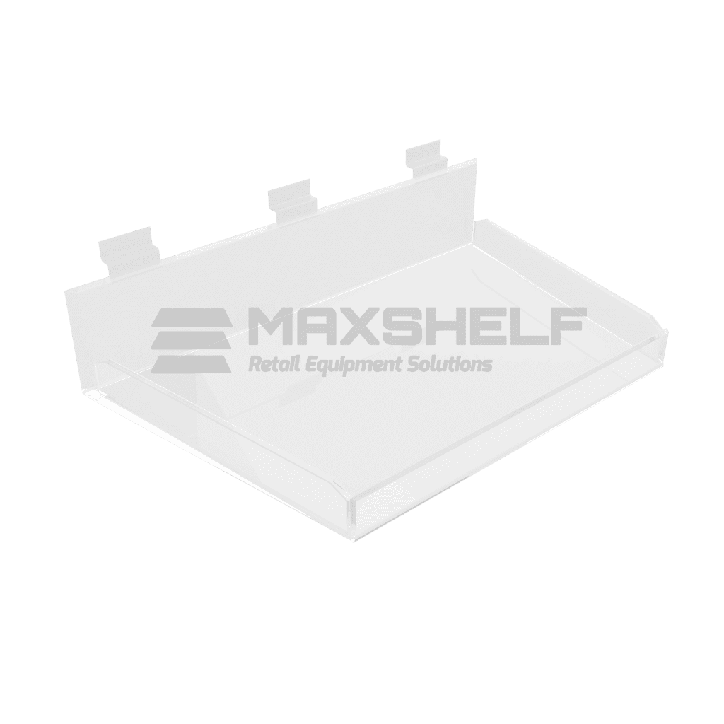 40CM*15CM ACRYLIC LIPPED SHELF SLATWALL - Maxshelf - Retail Equipment ...