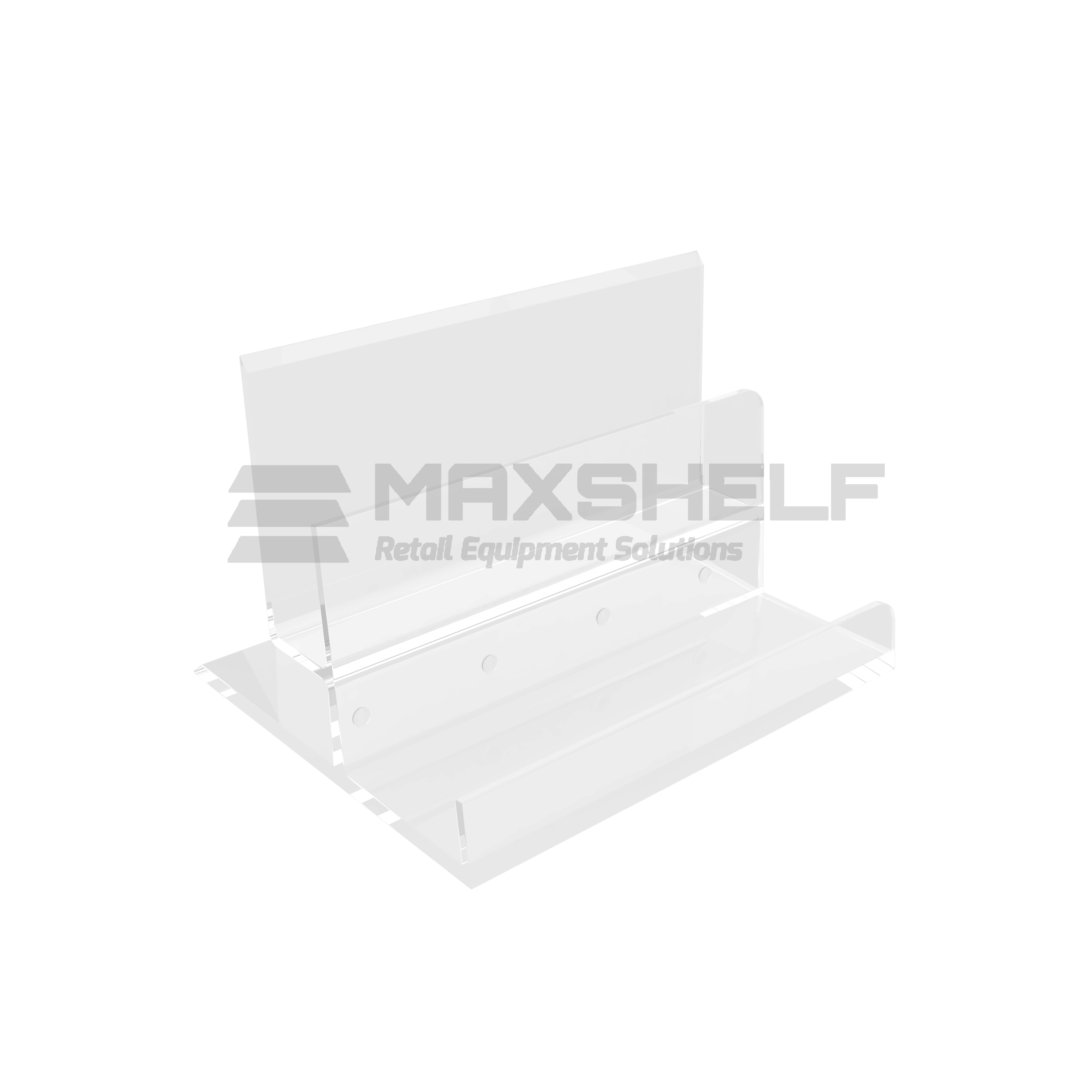 60CM ACRYLIC MAGAZINE HOLDER 2 TIER SLATWALL - Maxshelf - Retail ...