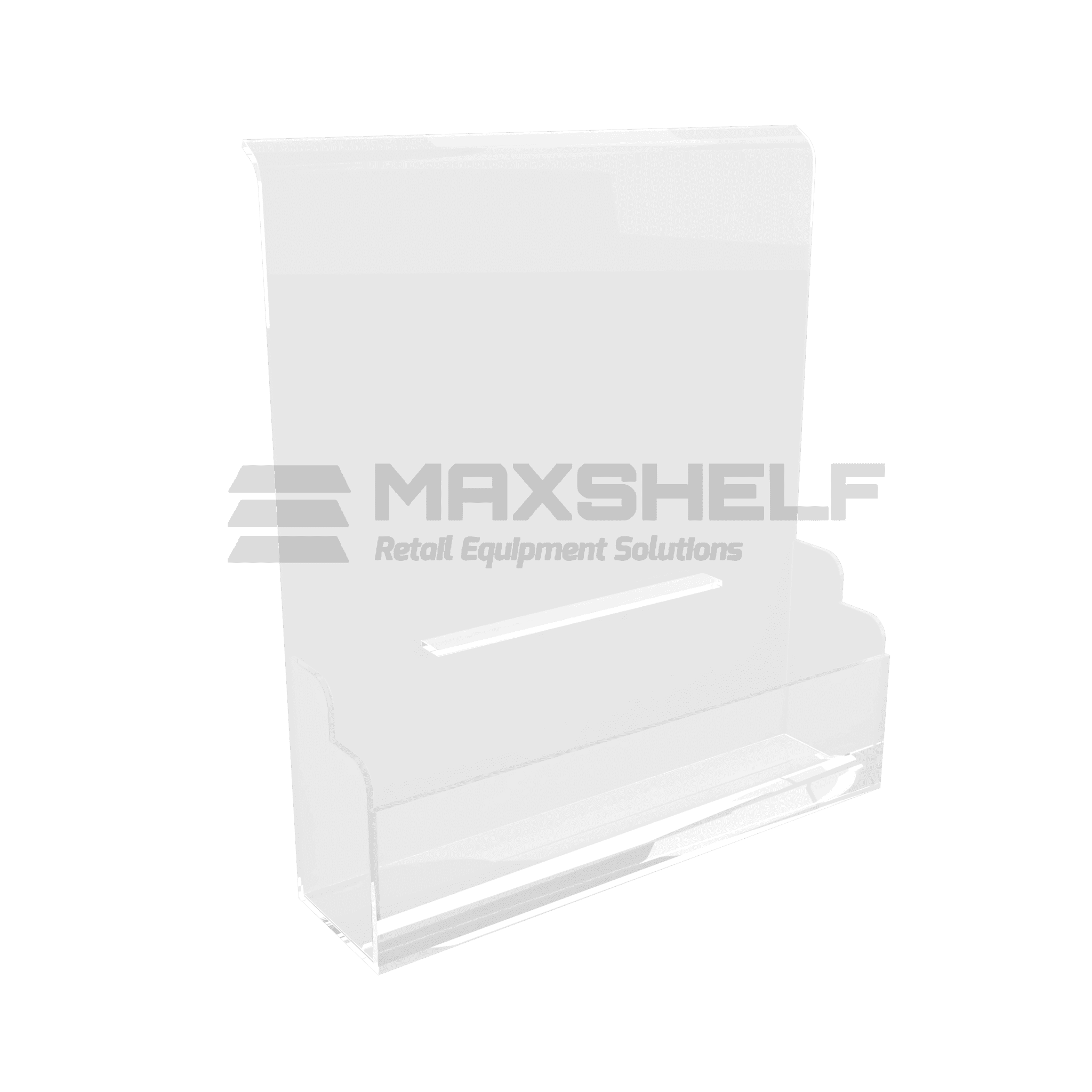 ACRYLIC LEAFLET HOLDER A4 SLATWALL - Maxshelf - Retail Equipment Solutions