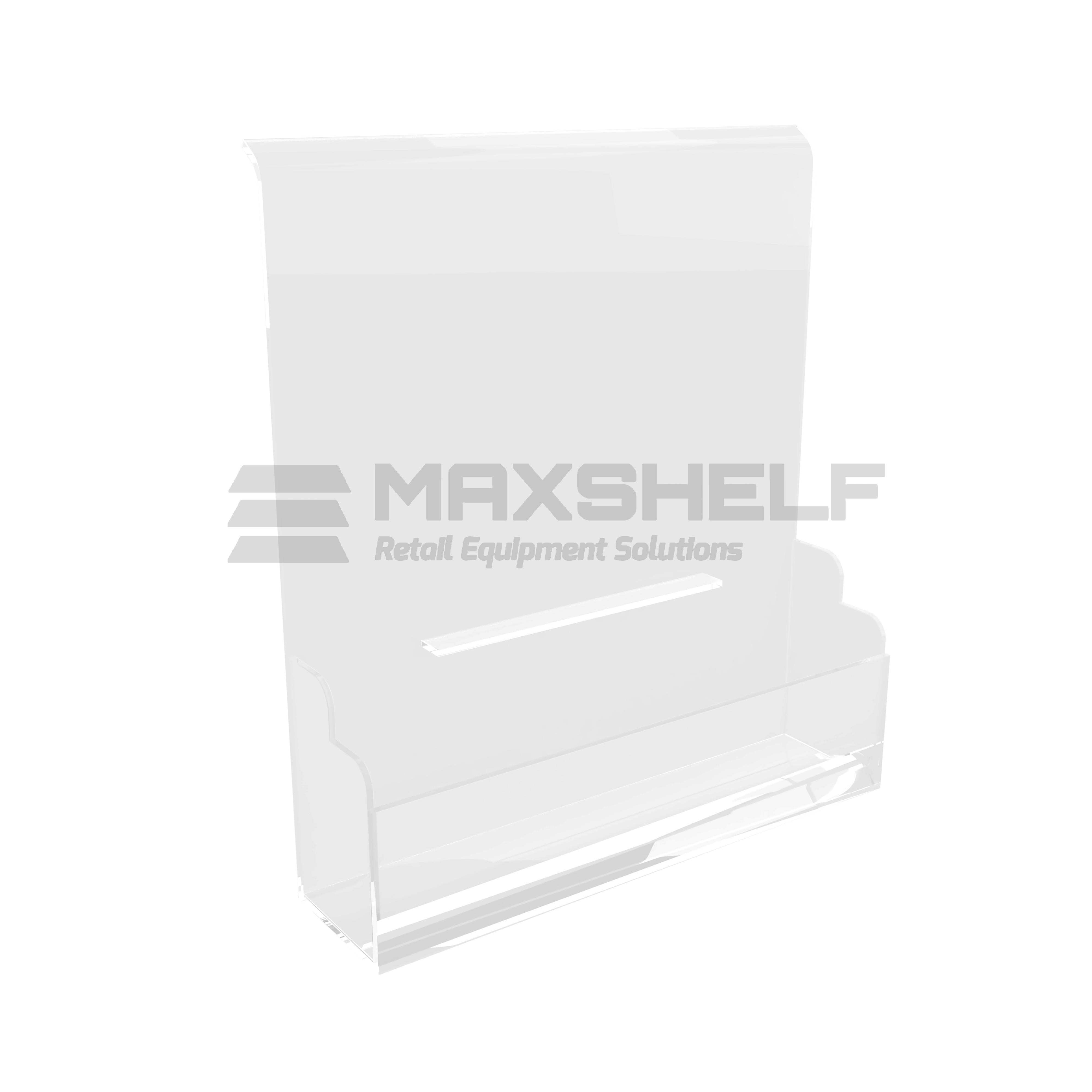 ACRYLIC LEAFLET HOLDER A4 SLATWALL - Maxshelf - Retail Equipment Solutions