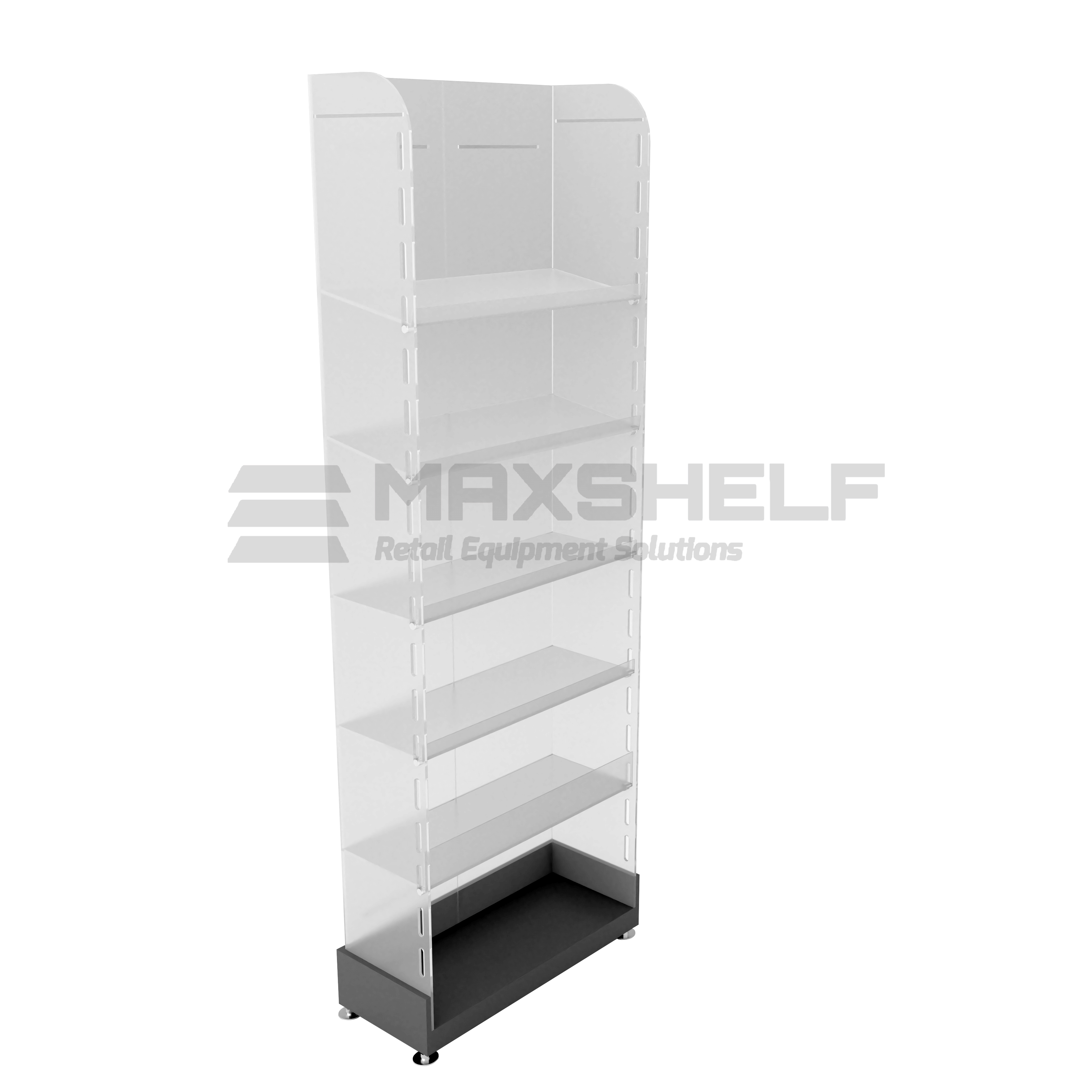 ACRYLIC PROMO SIDE UNIT 5 SHELVES H162*L50*D22 VMAX - Maxshelf - Retail ...