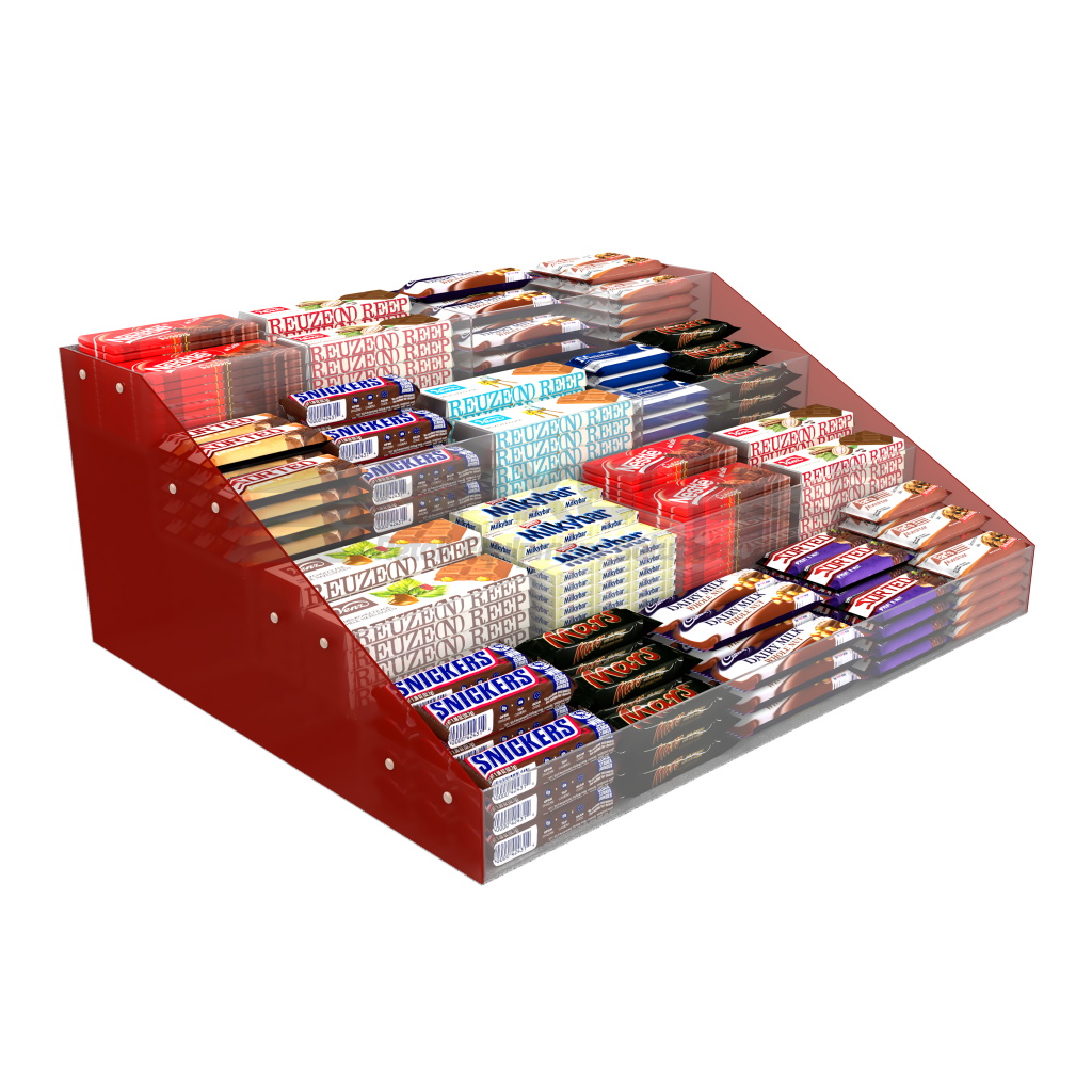 Acrylic tiered sweets & candy display - Maxshelf - Retail Equipment ...