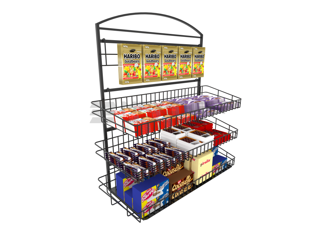 BLACK WIRE CANDY DISPLAY L600*D230*H670MM - Maxshelf - Retail Equipment ...