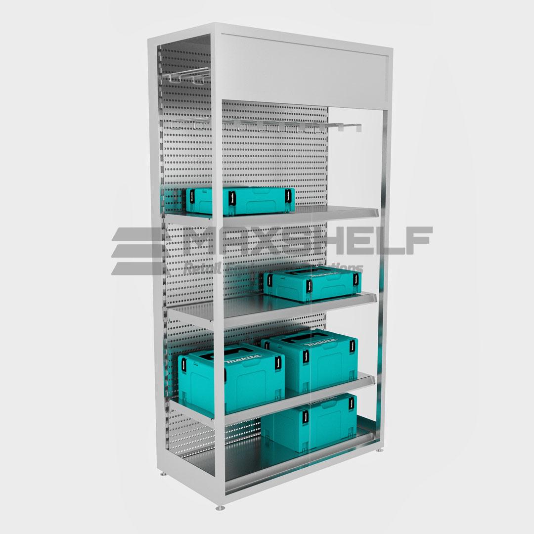 Glass Tool Cabinet - Maxshelf - Retail Equipment Solutions