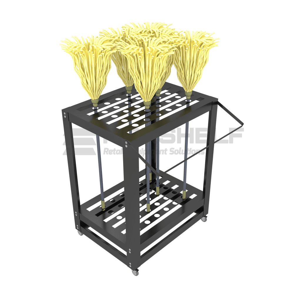 MOP HOLDER L500*W500*H1000 BLACK - Maxshelf - Retail Equipment Solutions