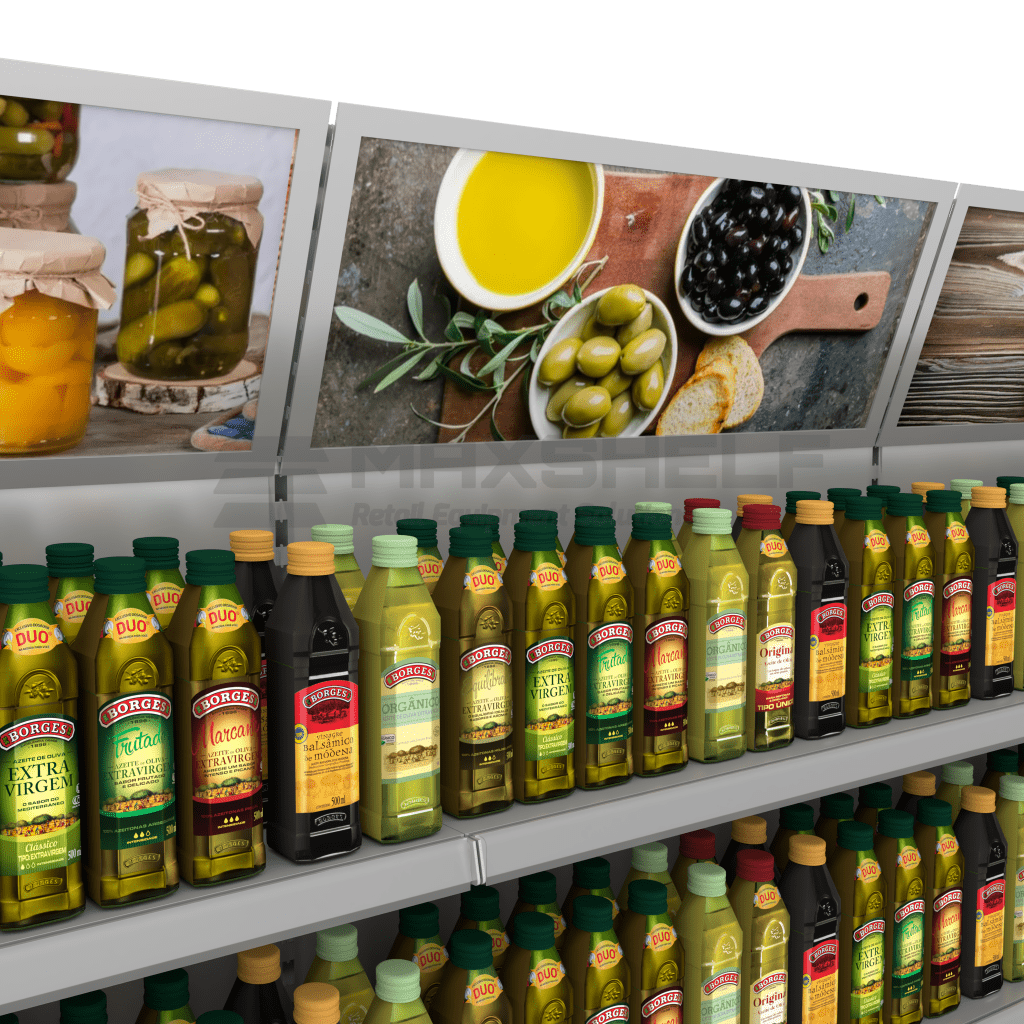 Overhead poster canopy - Maxshelf - Retail Equipment Solutions