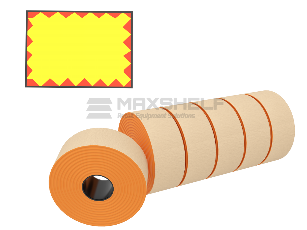 PRINTEX PRICE GUN LABEL BOX OF 36 RED FLASH 26*19 - Maxshelf - Retail ...