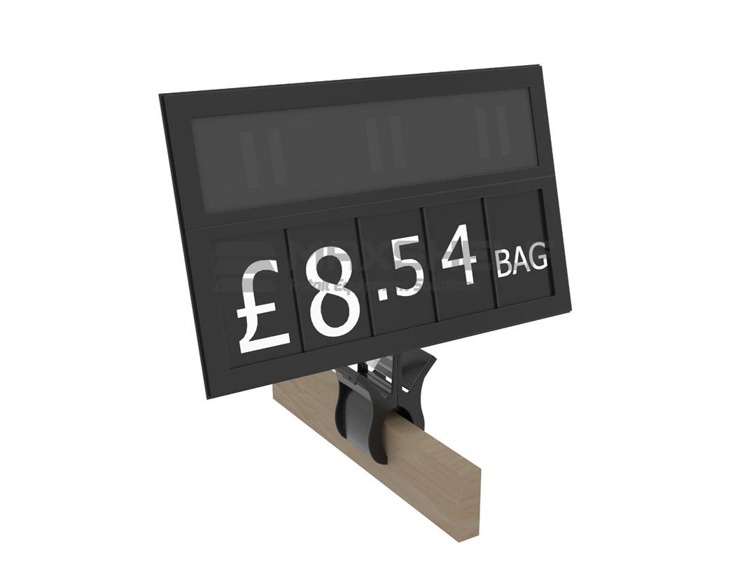 Price Cassette With Sterling Black - Maxshelf - Retail Equipment Solutions