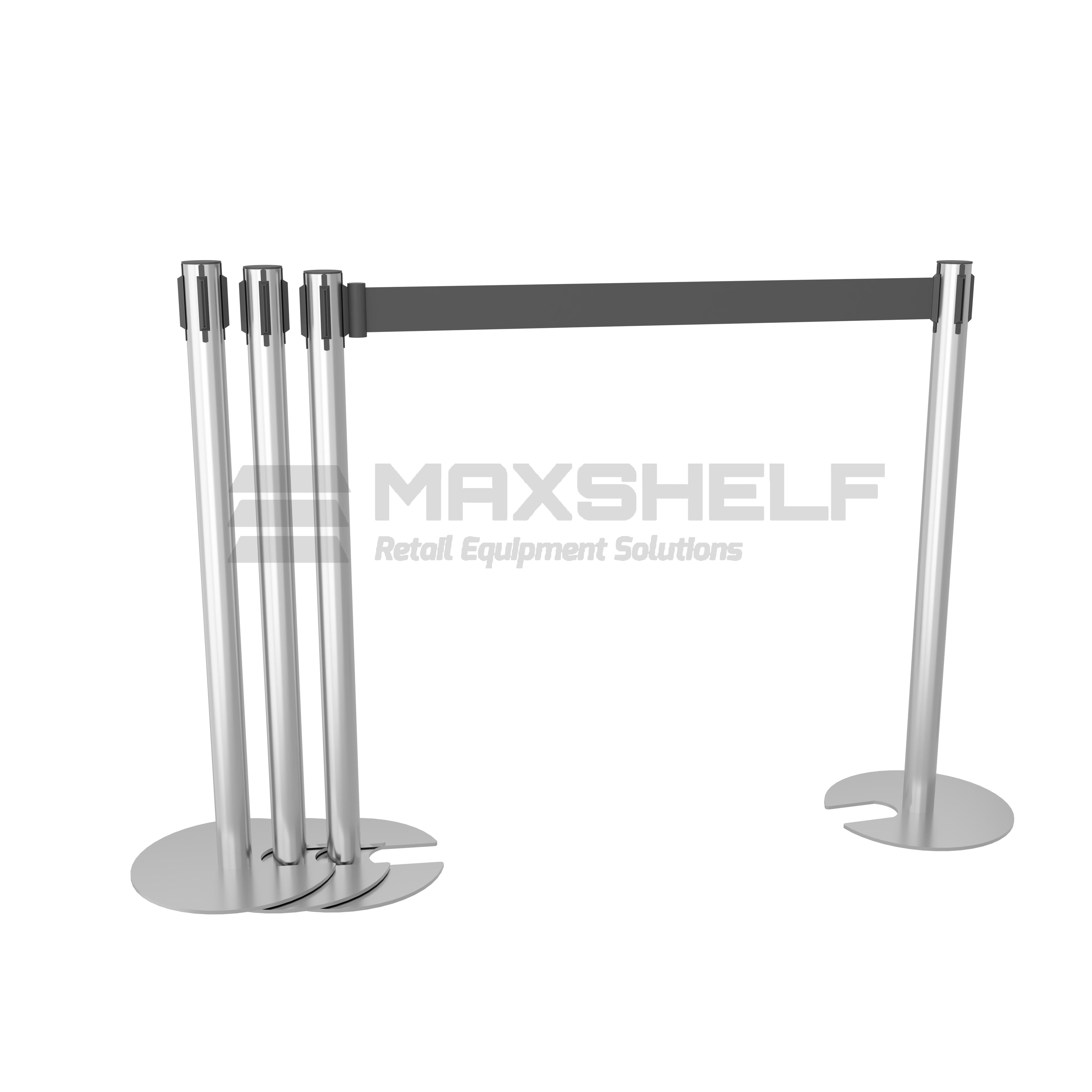 Stackable Queue Post With Retractable Belt - Maxshelf - Retail ...