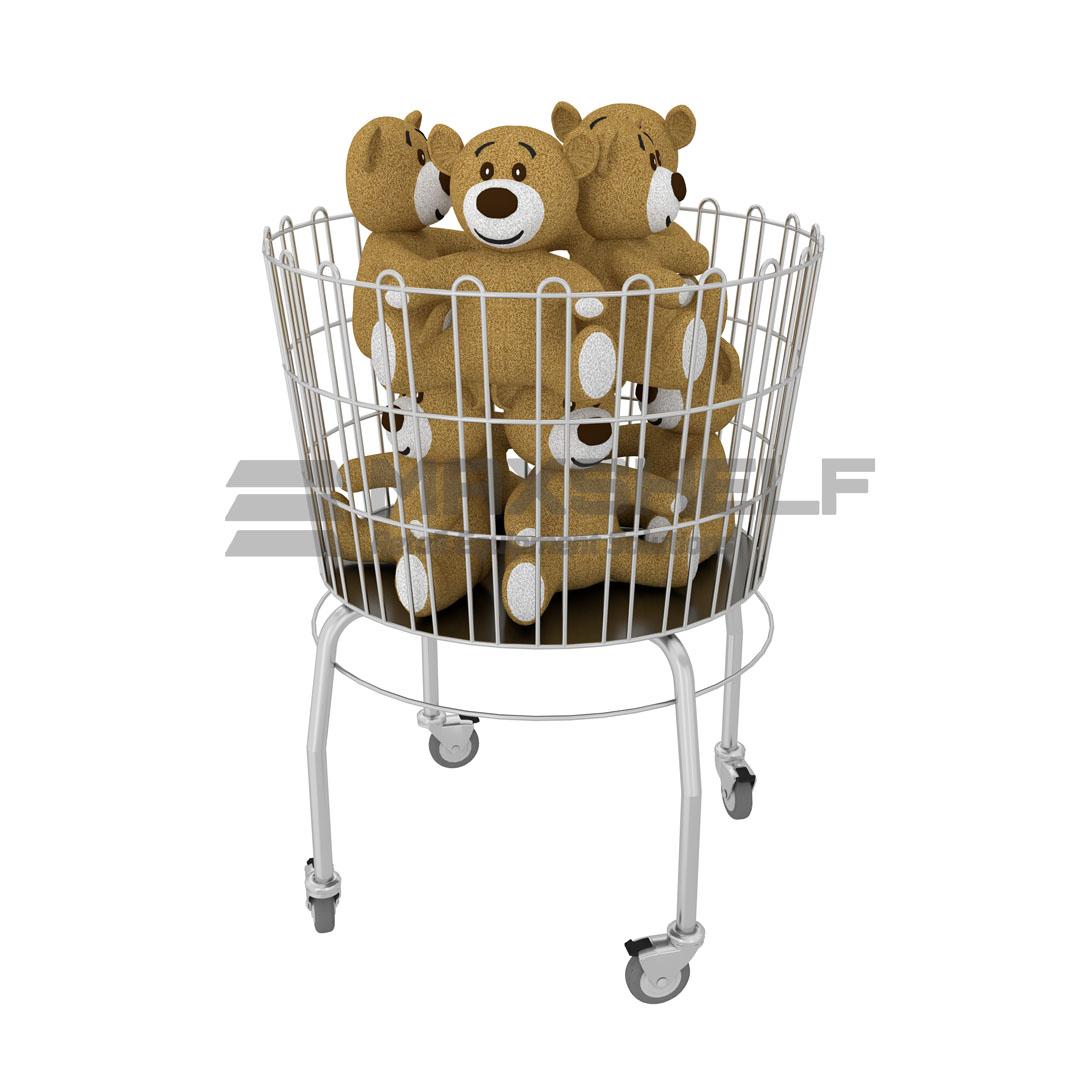 ROUND DUMP BIN WITH CASTORS SMALL H830mm W510 - Maxshelf - Retail ...