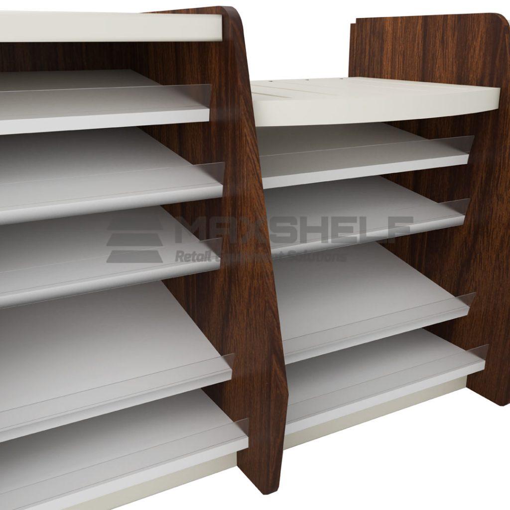 Acrylic risers for shop shelving - Maxshelf - Retail Equipment Solutions