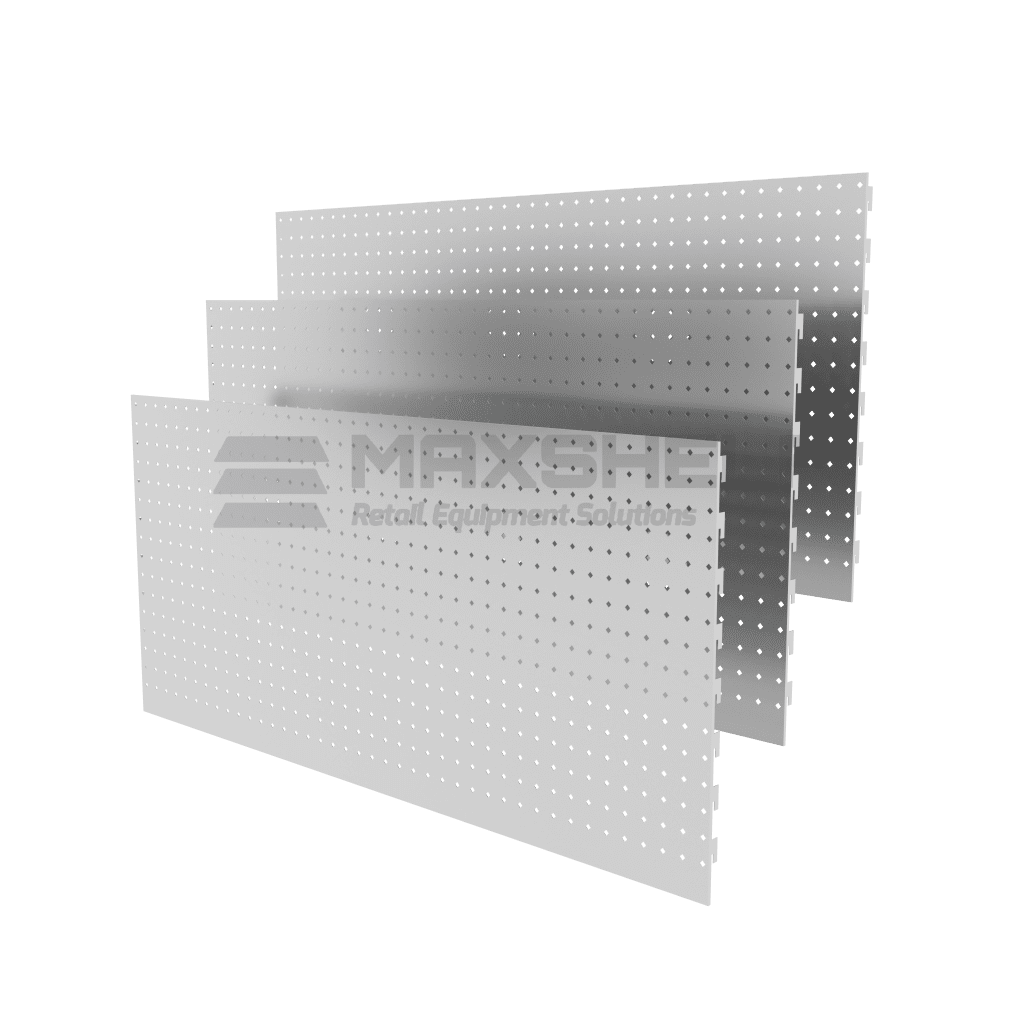 Perforated back panel (pegboard) - Maxshelf - Retail Equipment Solutions
