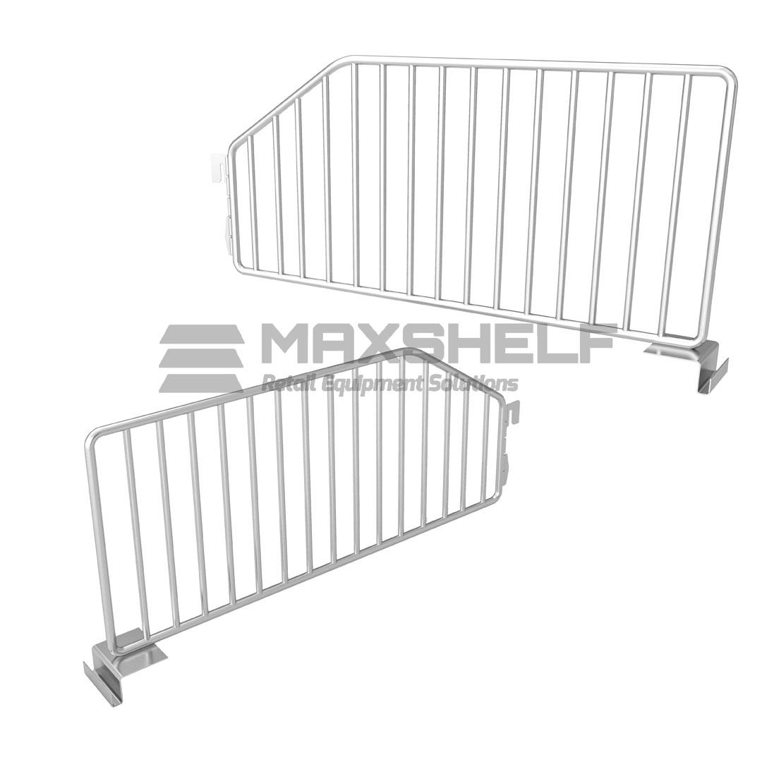 Wire riser divider (angled) for shop shelving - Maxshelf - Retail ...