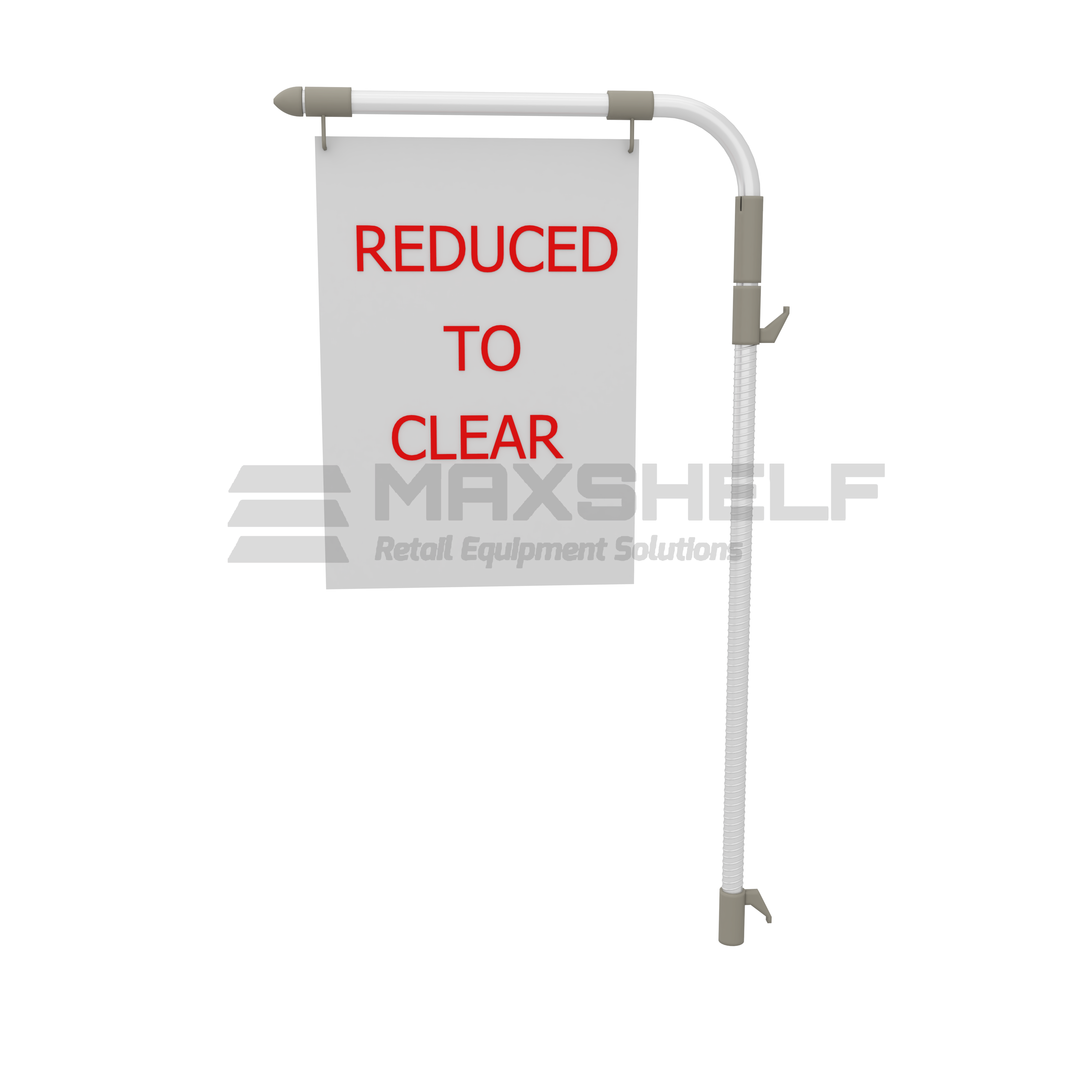 Hanging Sign Holder Adjust Spring Aluminum 200mm - Maxshelf - Retail ...