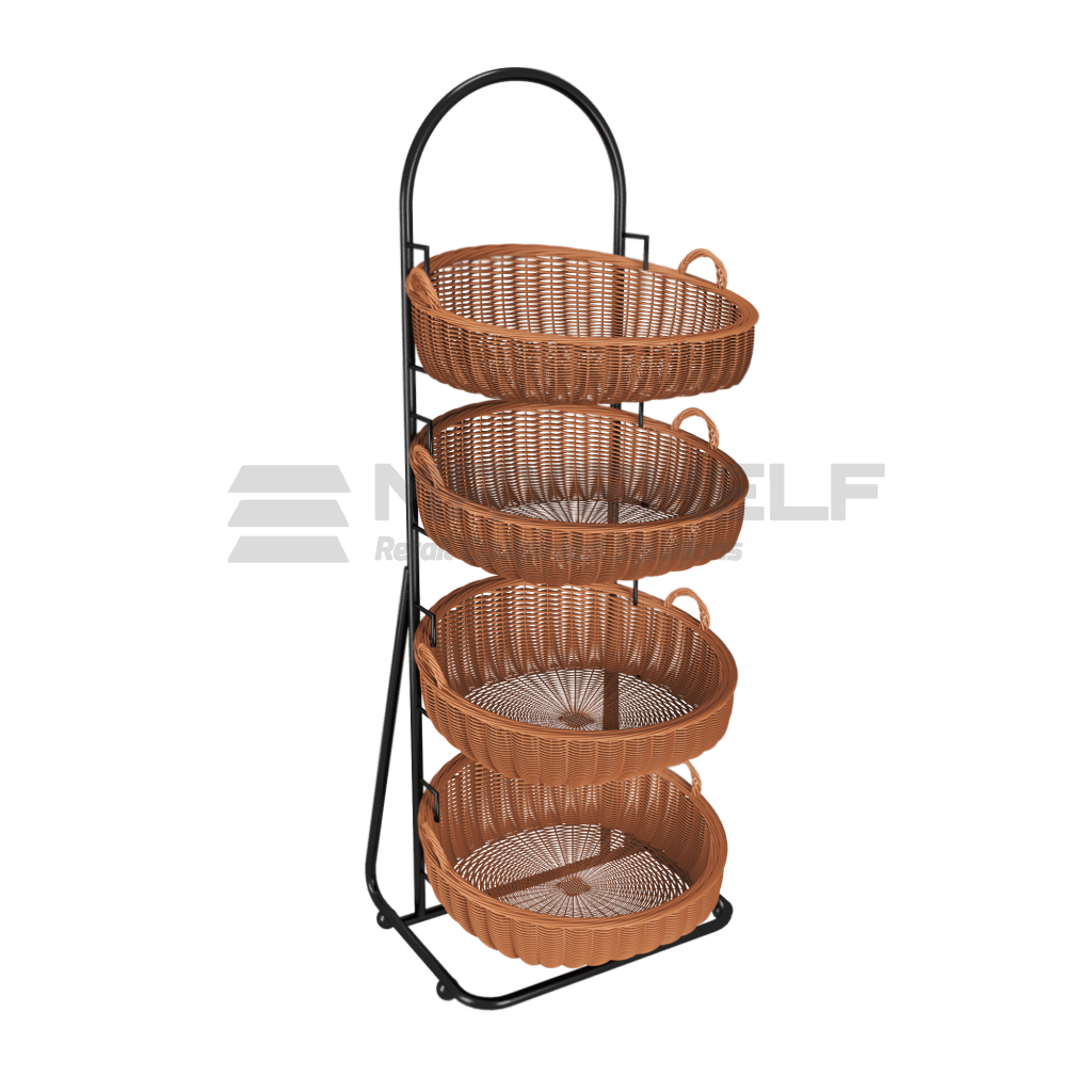 WICKER BASKET 4 SET W50 D59 H147 CM - Maxshelf - Retail Equipment Solutions