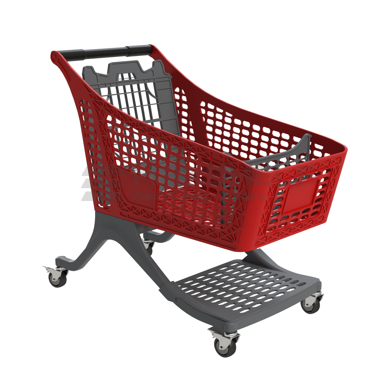 Plastic Trolley 135 Litre Red (B-Grade) - Maxshelf - Retail Equipment ...