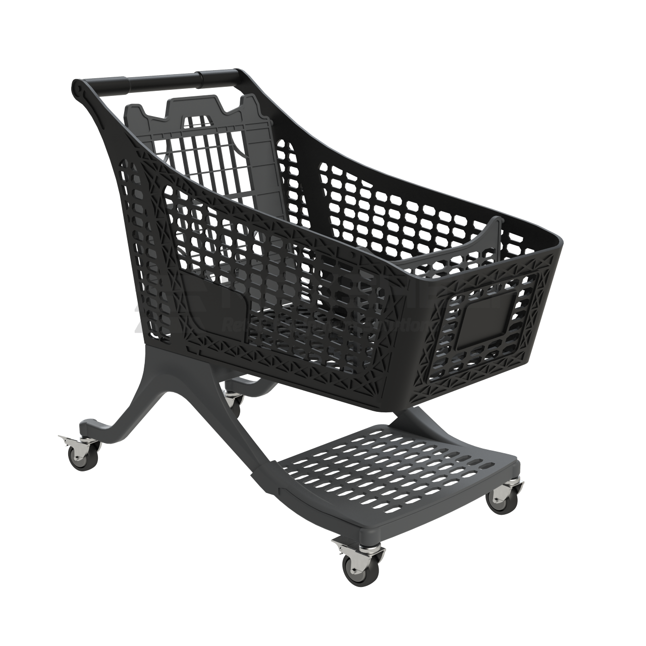 Plastic Trolley 135 Litre Red (B-Grade) - Maxshelf - Retail Equipment ...