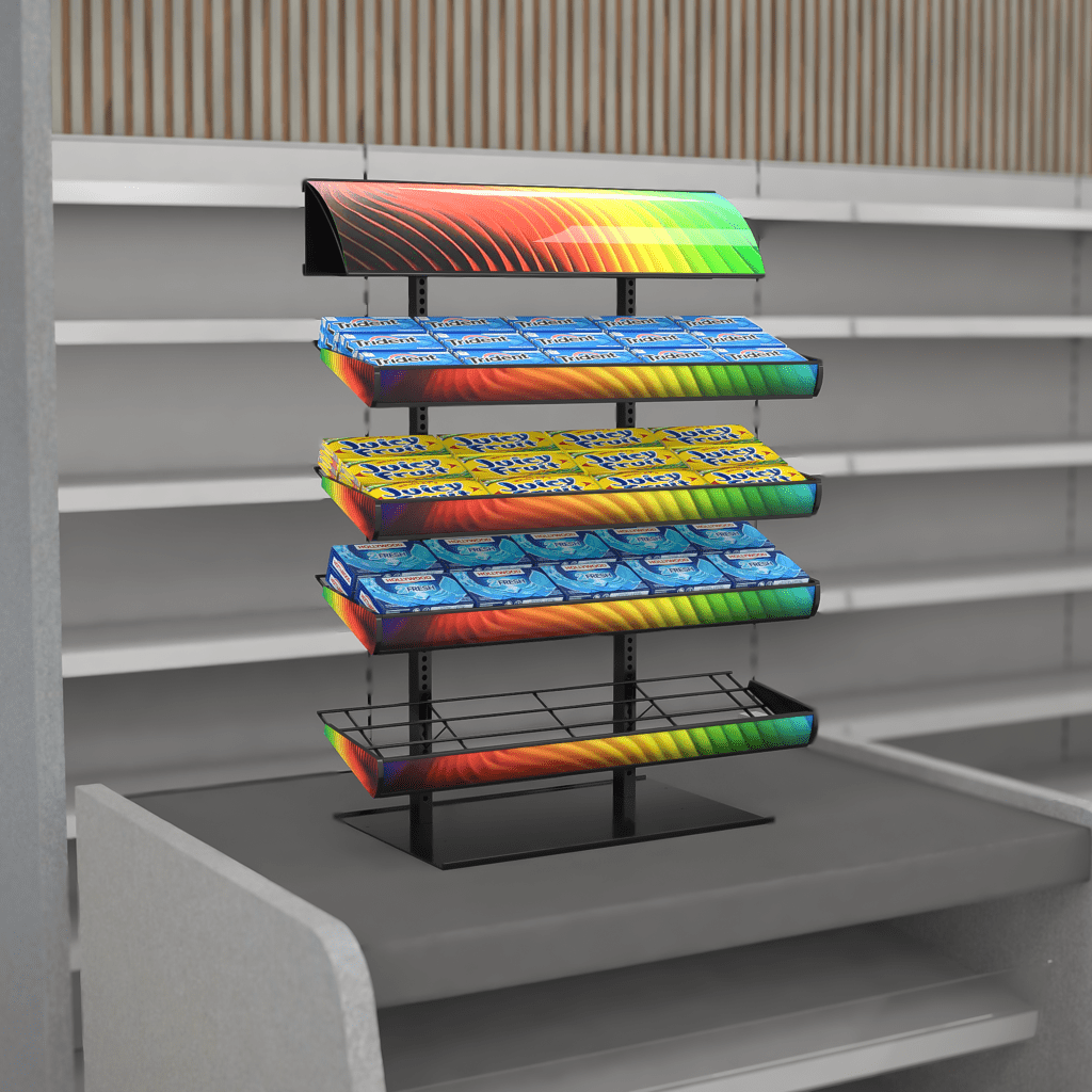 4 ROW CHEWING GUM STAND - Maxshelf - Retail Equipment Solutions