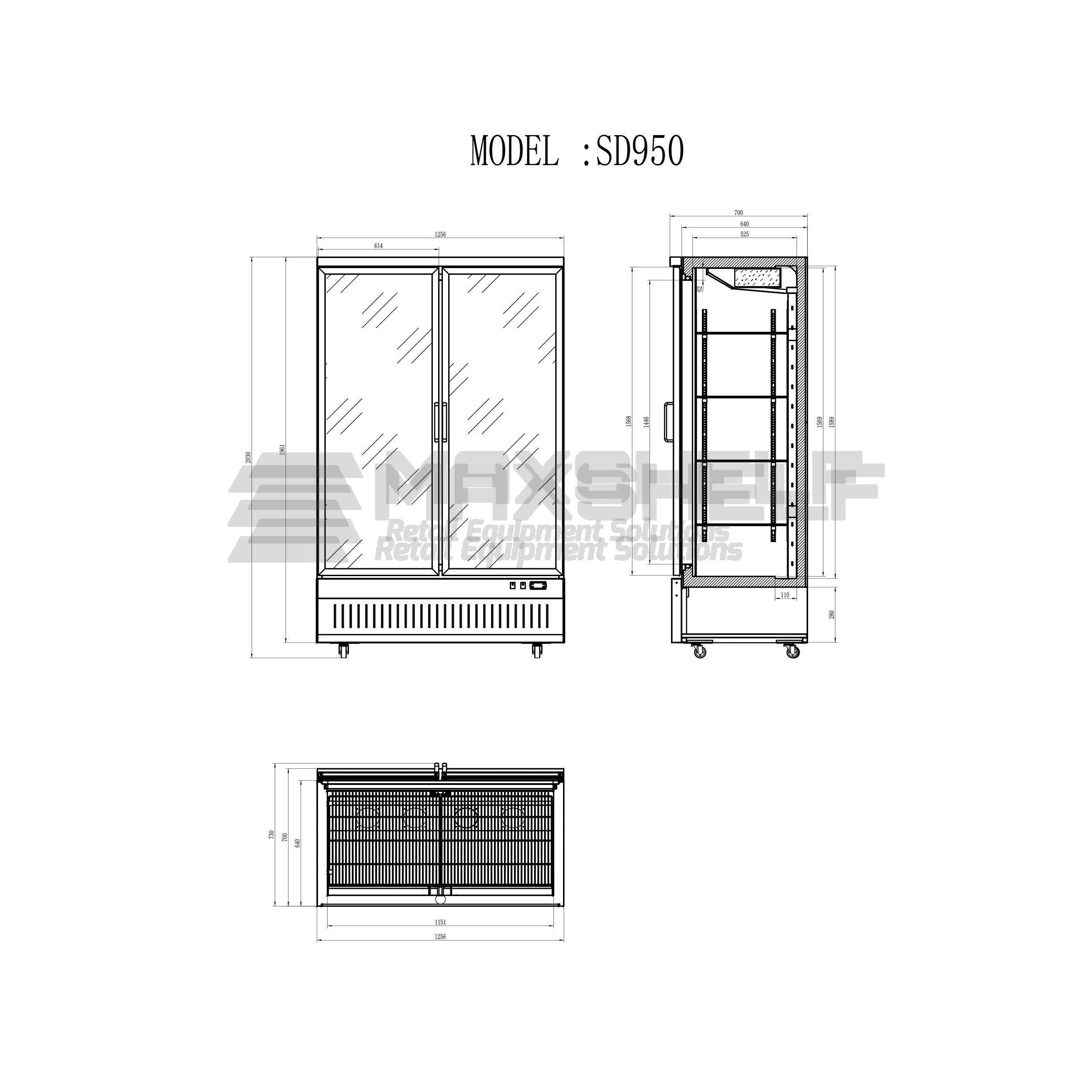 DOUBLE DOOR UPRIGHT FREEZER (NO LABOUR WARRANTY - 1 YEAR PARTS ONLY ...
