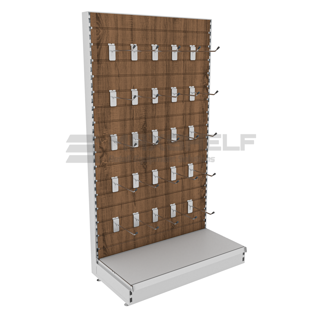 Unit with wooden slatwall back panels - Maxshelf - Retail Equipment ...