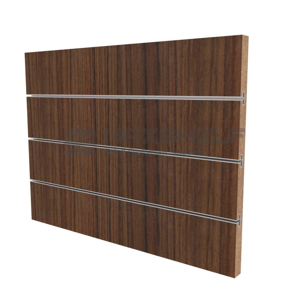 SLAT PANEL WALNUT DOUBLE SIDED UK - Maxshelf - Retail Equipment Solutions