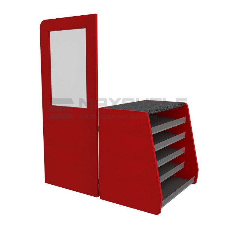 RED SECURITY COUNTER DOOR - Maxshelf - Retail Equipment Solutions
