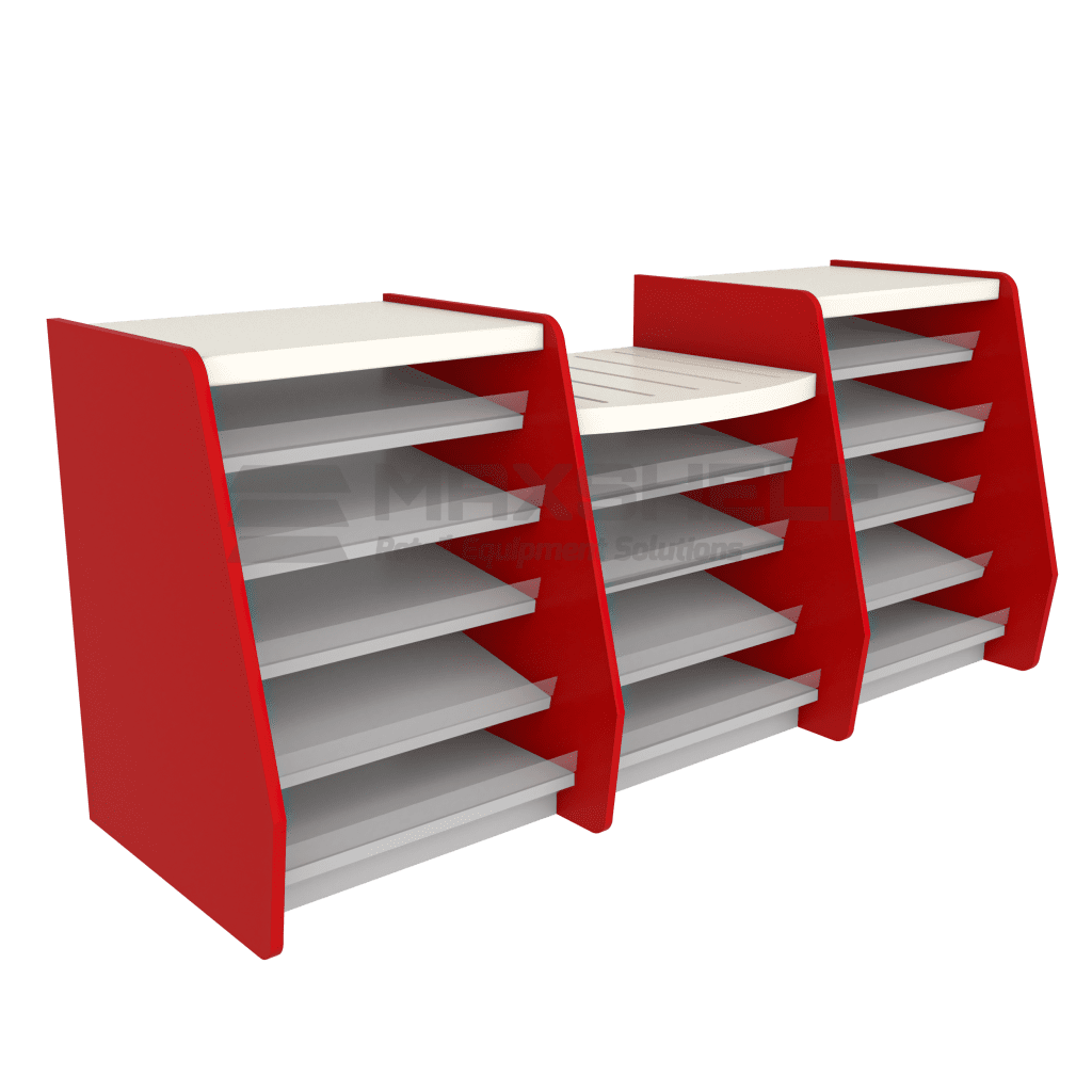 3m SHOP COUNTER ONE DROP WITH RED SIDES - Maxshelf - Retail Equipment ...