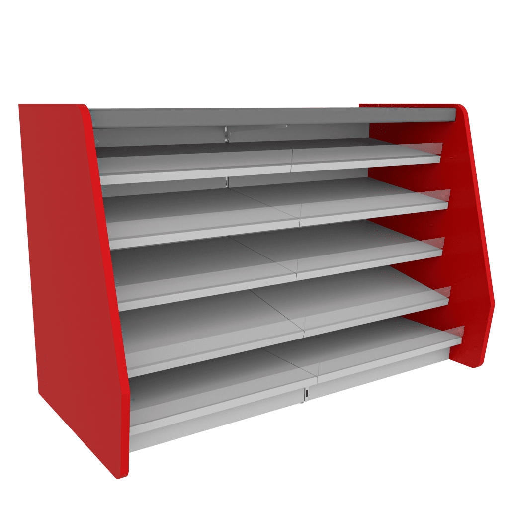 STRAIGHT SHOP COUNTER WITH RED SIDES - Maxshelf - Retail Equipment ...