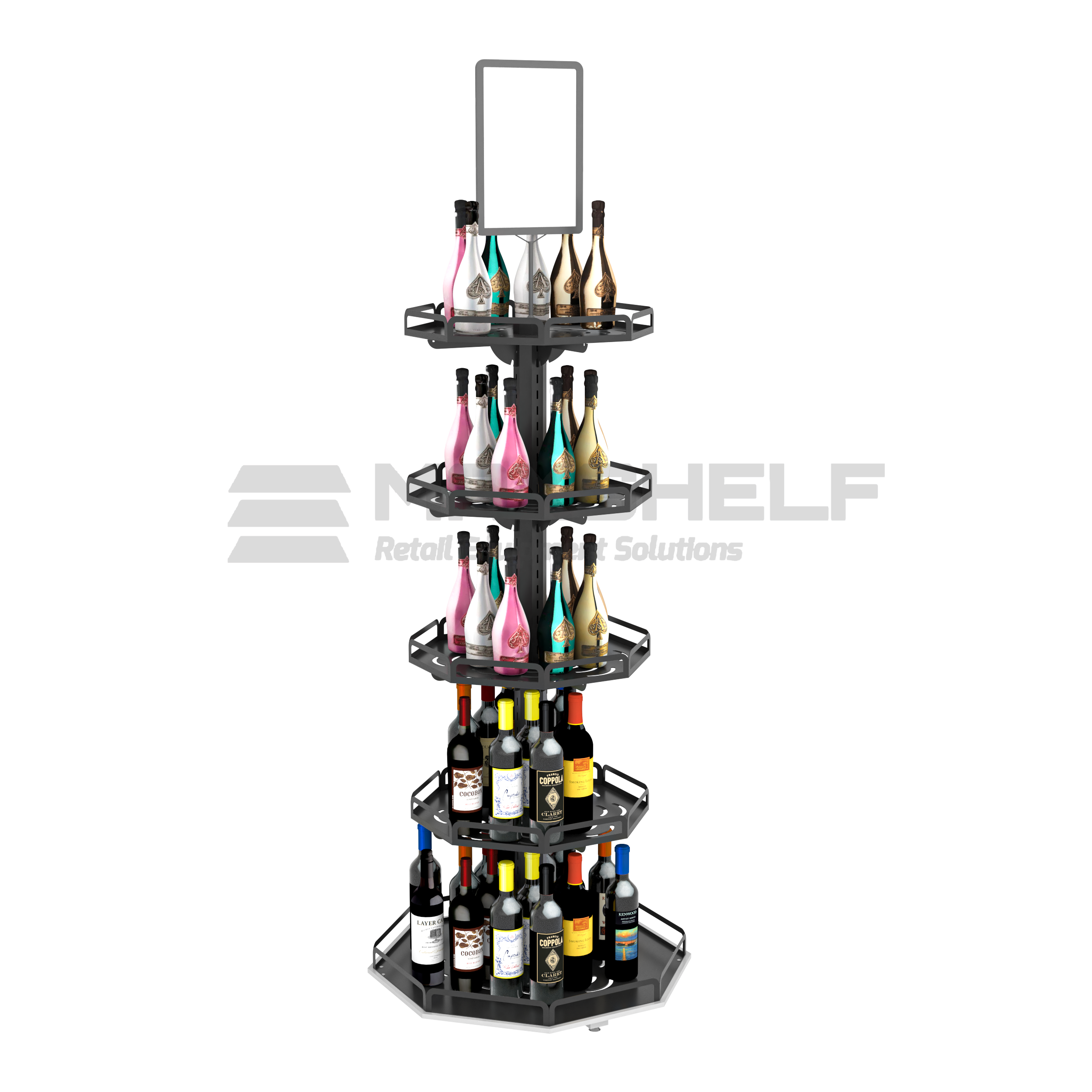 WINE TOWER METAL - Maxshelf - Retail Equipment Solutions