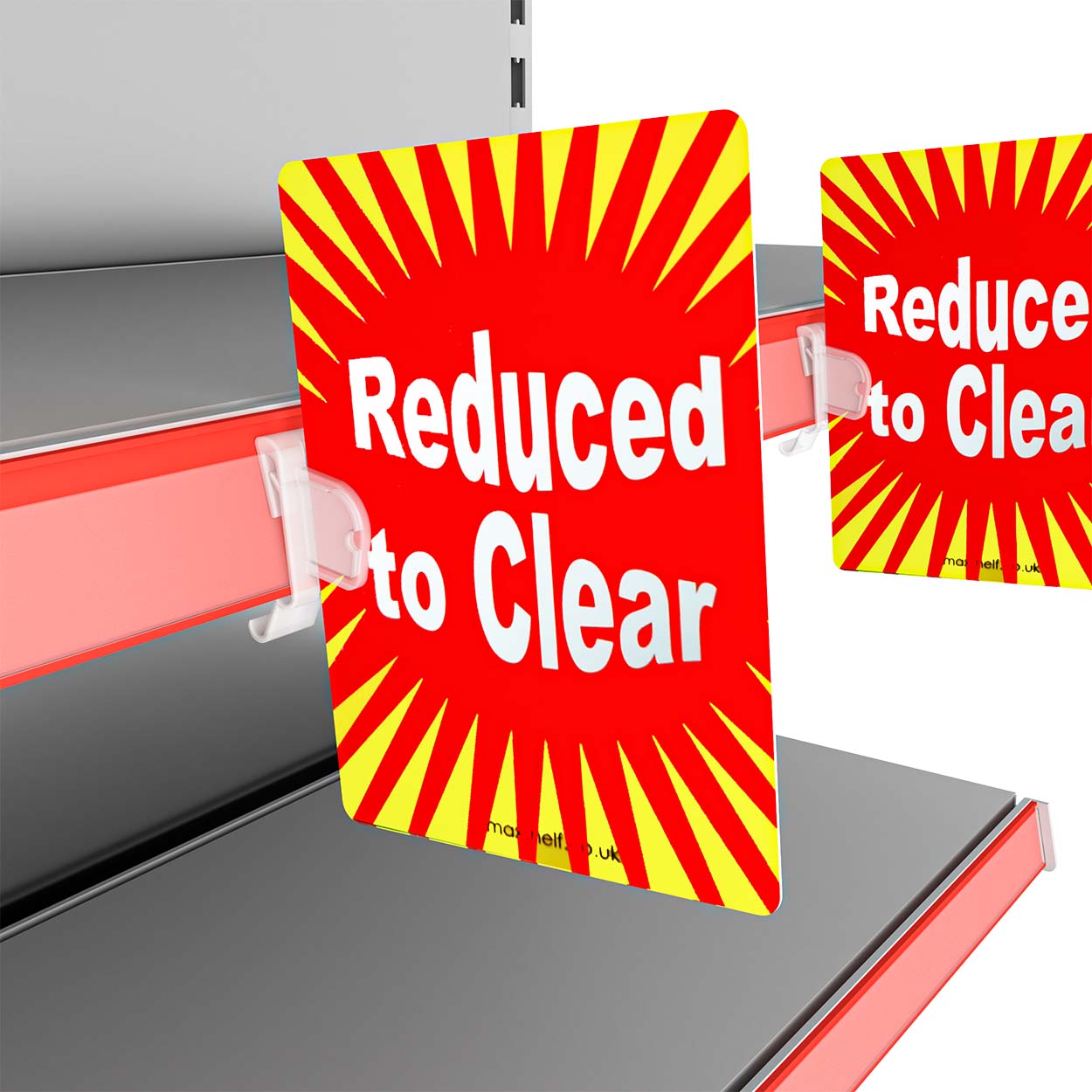 Shelftalker With Clip - Maxshelf - Retail Equipment Solutions