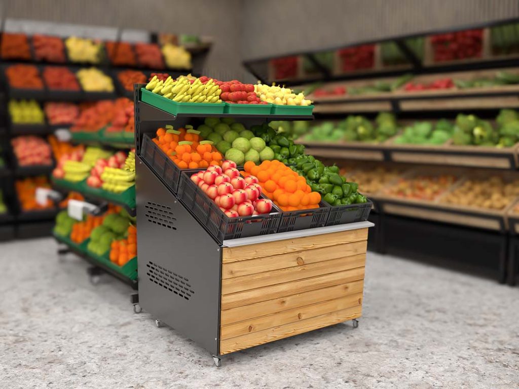 Sls 2 Tier Fruit & Veg Wall Unit - Maxshelf - Retail Equipment Solutions