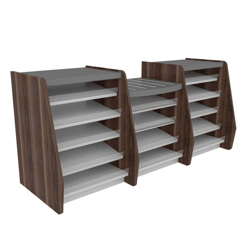 3m SHOP COUNTER ONE DROP WITH WALNUT SIDES - Maxshelf - Retail ...