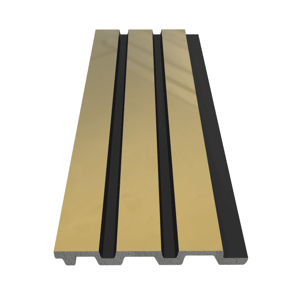 9 - DECORATIVE SLATWALL STRIPS METALIC GOLD 118*2900*11mm (1231 -0332D ...