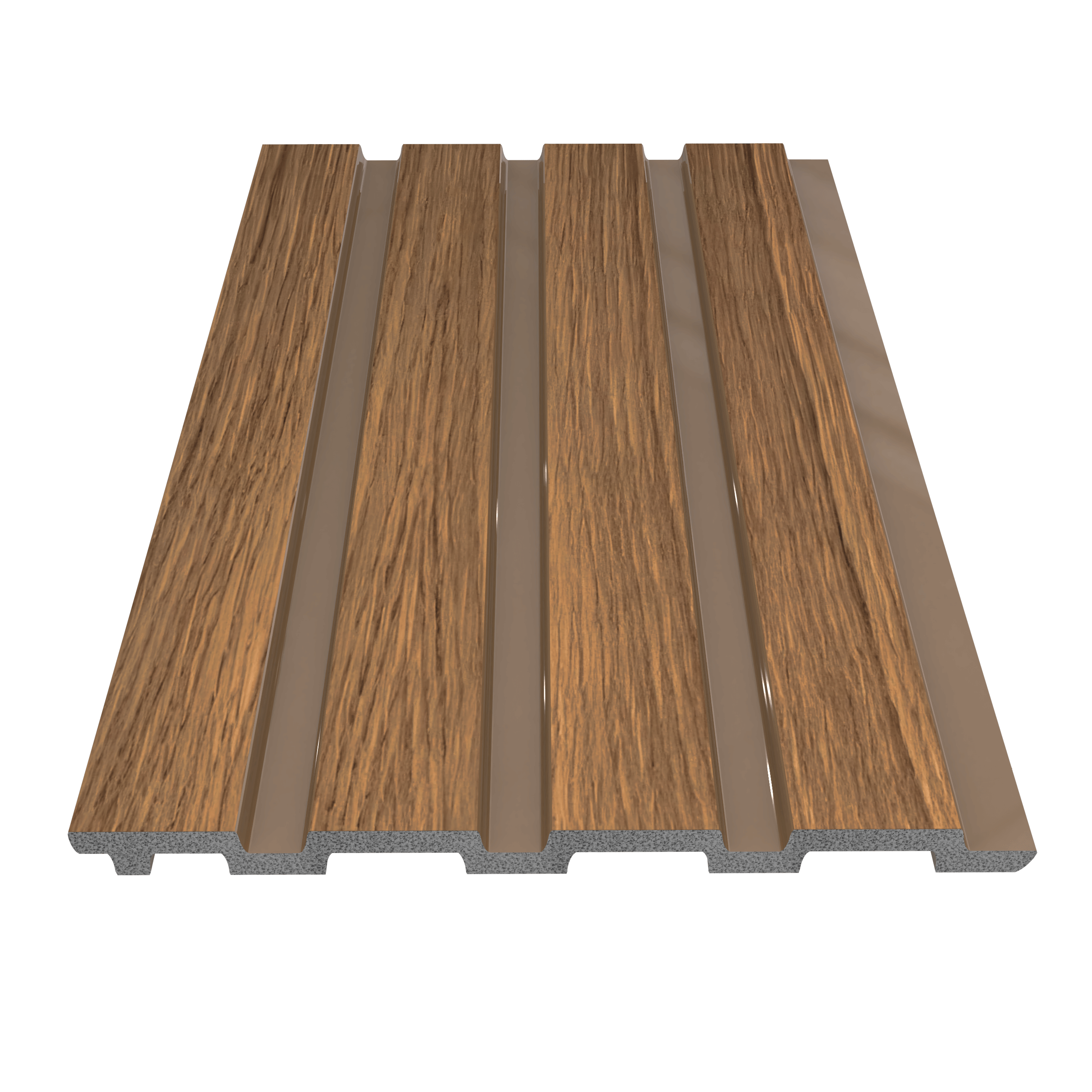 5 - DECORATIVE SLATWALL STRIPS WALNUT & ROSE GOLD 200*2900*11mm ( 2001 ...